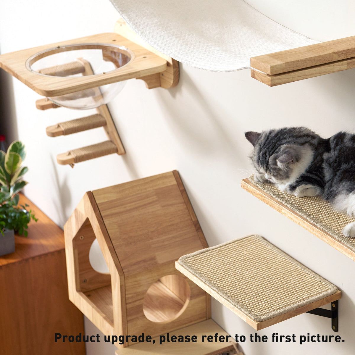 FUKUMARU Cat House Wall Mounted, 15.5x11.8x18 Inches